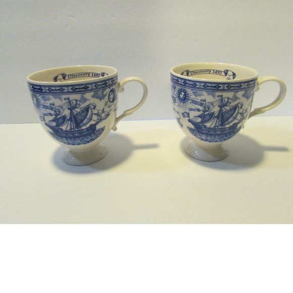 Dining | Vintage Set Of 2 Cups 1492 Discovery Nikko Mug Map Nautical ...
